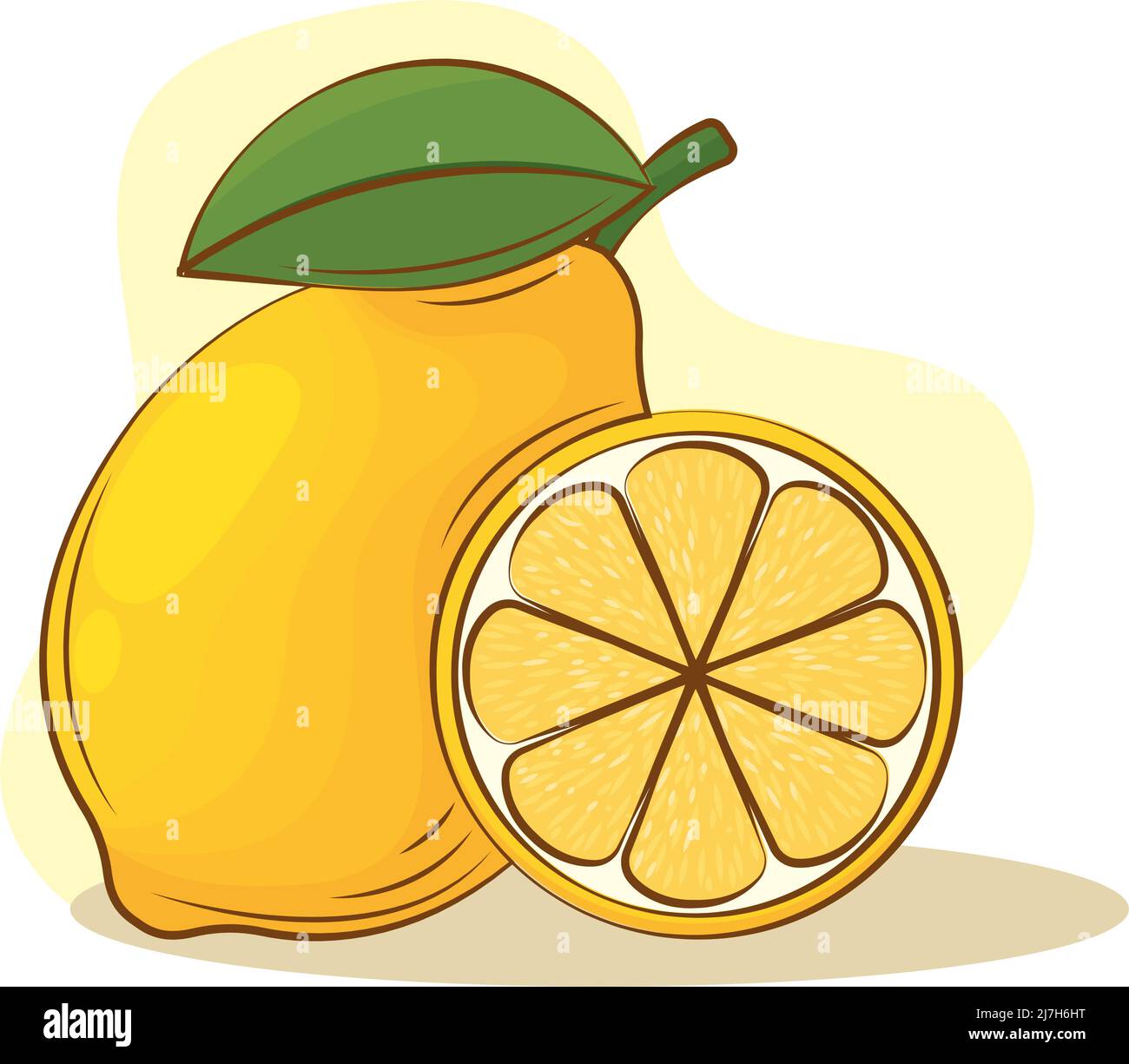 Isolated lemon color sketch vector illustation Stock Vector Image & Art ...