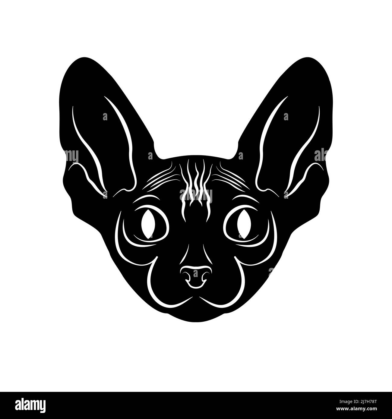 Sphinx cat. Logo with beautiful cat Stock Vector Image & Art - Alamy