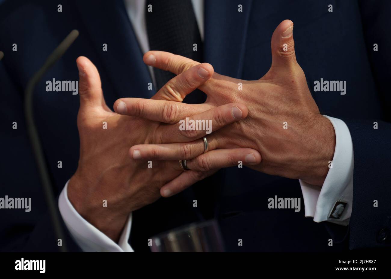 Berlin, Germany. 09th May, 2022. French President Emmanuel Macron's ...