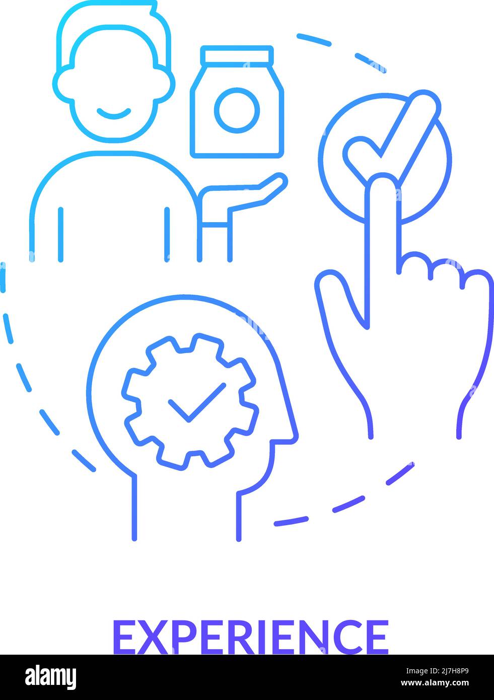 Experience blue gradient concept icon Stock Vector Image & Art - Alamy