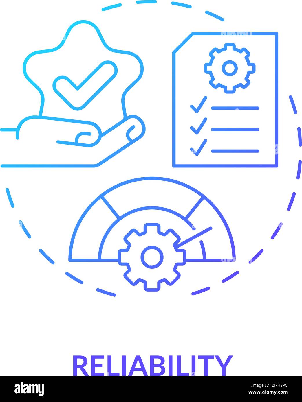 Reliability blue gradient concept icon Stock Vector Image & Art - Alamy