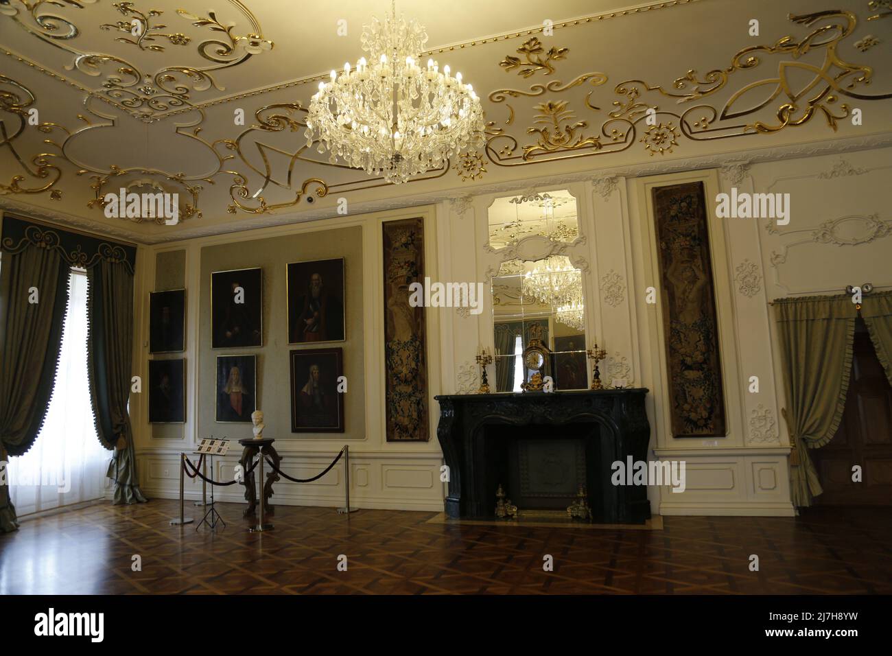 Interior of Mir Castle in Belarus Stock Photo - Alamy
