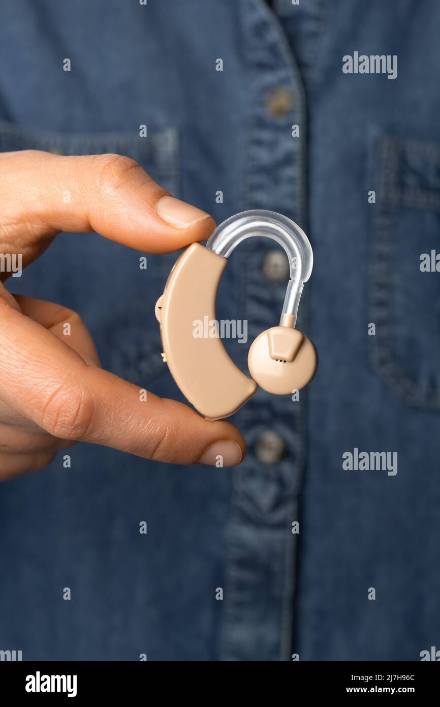 Hearing aid. Device for the deaf Stock Photo - Alamy