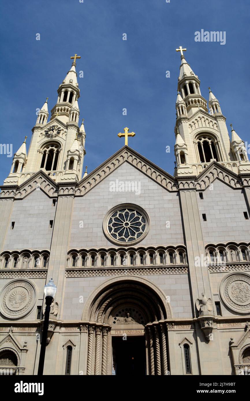 The landmark Saints Peter and Paul Catholic Church in San Francisco ...