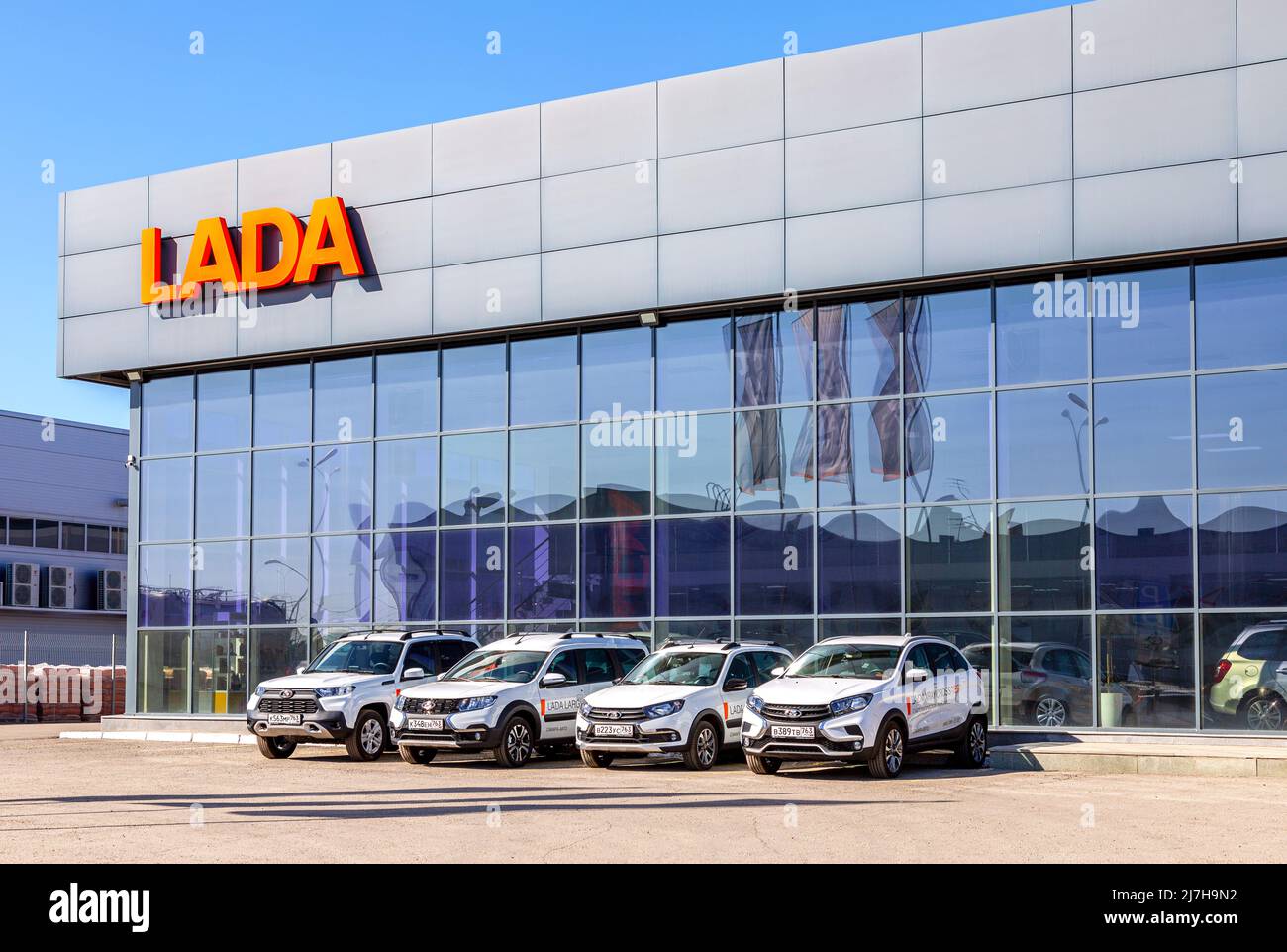 Samara, Russia - May 07, 2022: Dealership Lada office of official ...