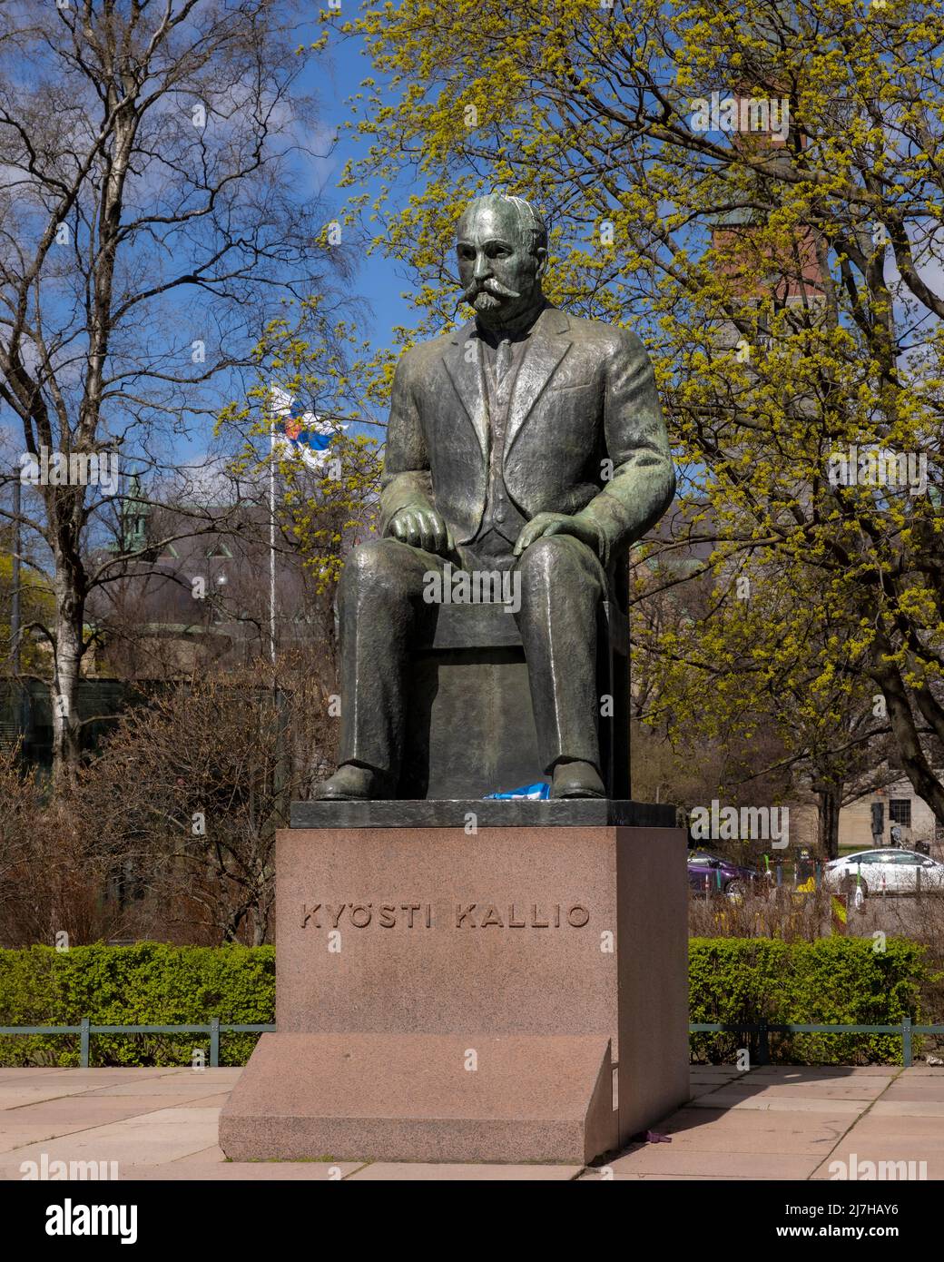 Statue of former Finnish President, Kyösti Kallio, near Finnish ...