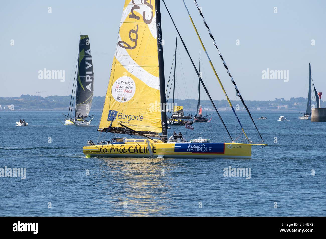 Arnaud Boissières, LA MIE CÂLINE during the start of the Guyader ...