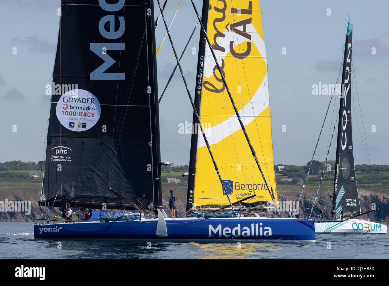 Pip Hare, MEDALLIA during the start of the Guyader Bermudes 1000 Race ...
