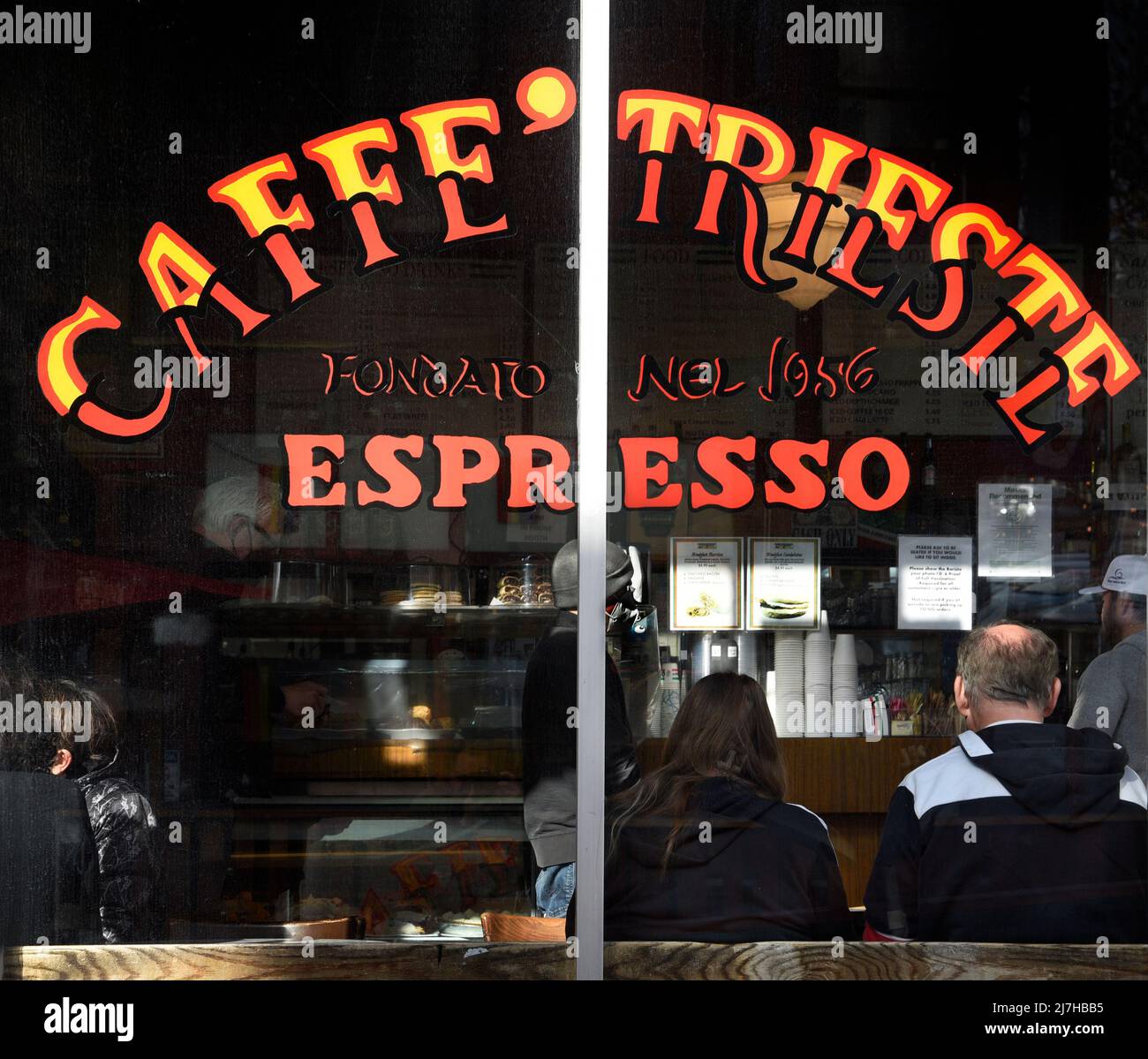 The Caffe Trieste, famous for being the country's first espresso coffee ...