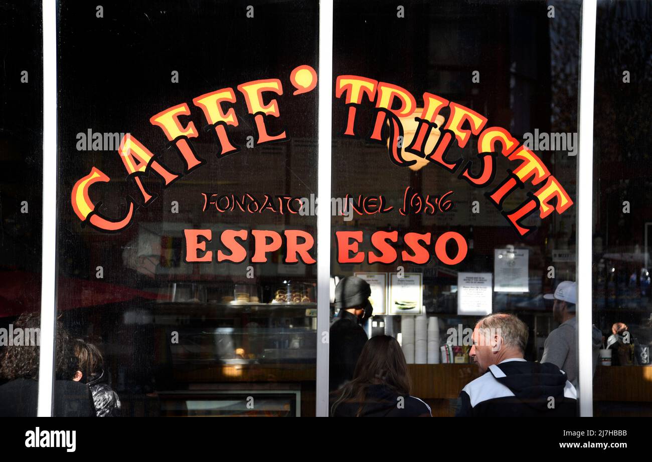 The Caffe Trieste, famous for being the country's first espresso coffee ...