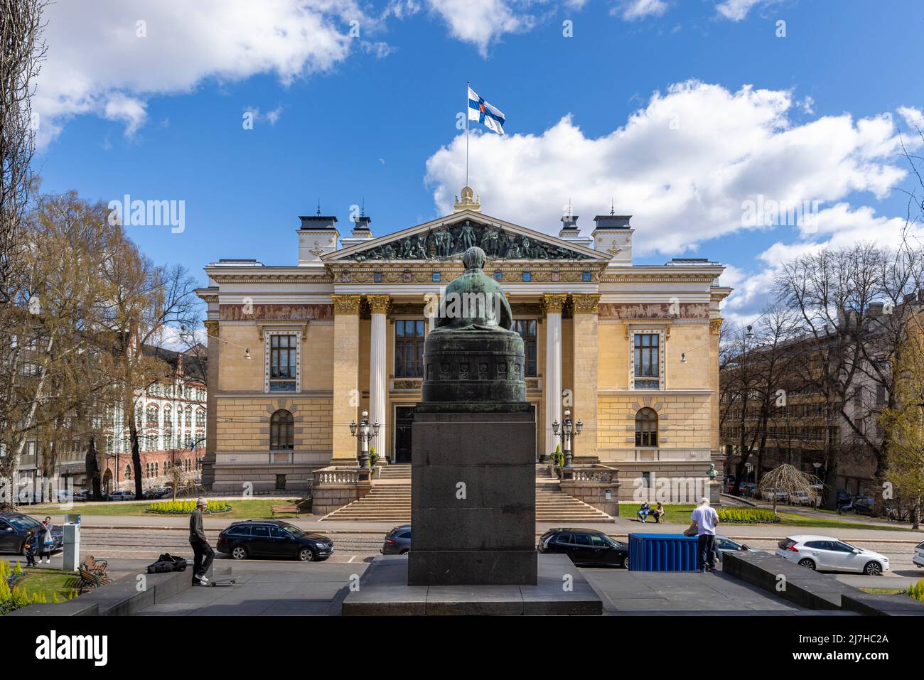 Russian style historical buildings near Senate Square in Helsinki Stock ...