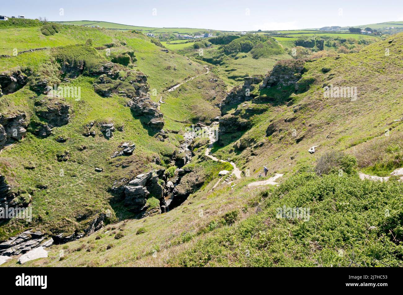 Rocky Valley between Boscastle and Tintagel, Cornwall, England Stock ...