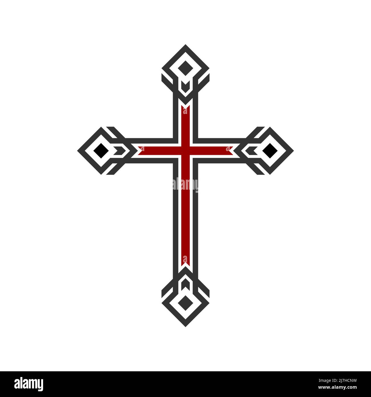 Christian illustration. Church logo. Cross of the Lord and Savior Jesus ...