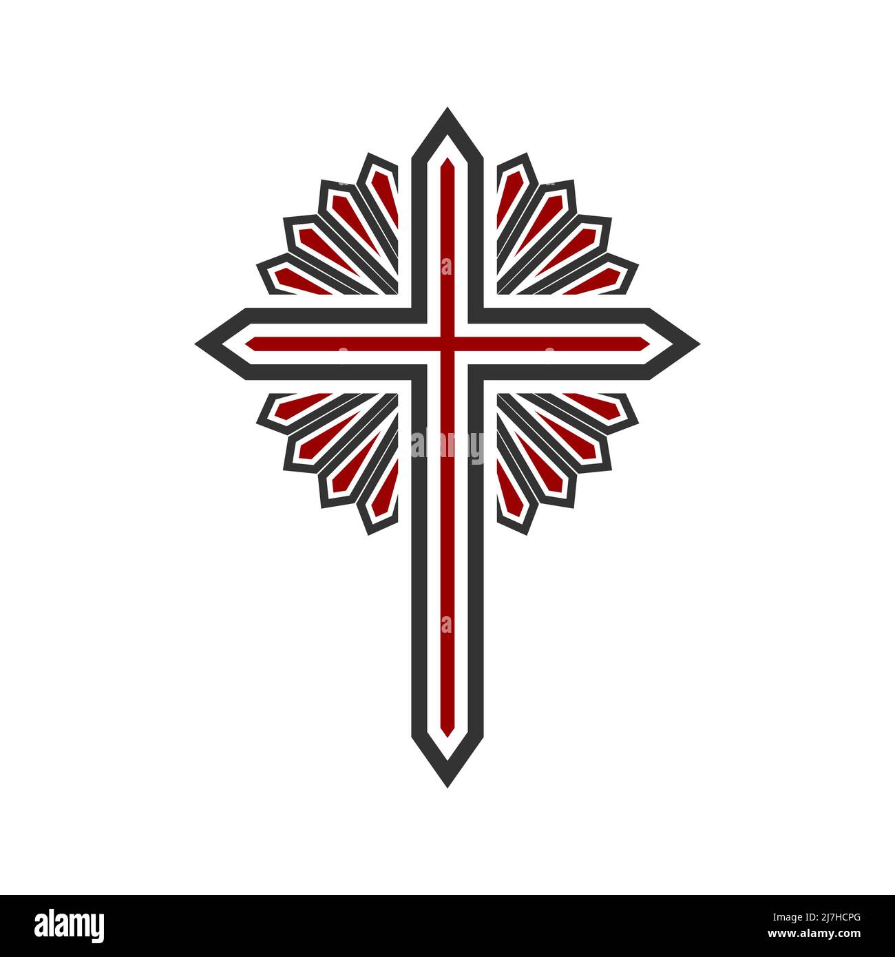 Christian illustration. Church logo. Cross of the Lord and Savior Jesus ...