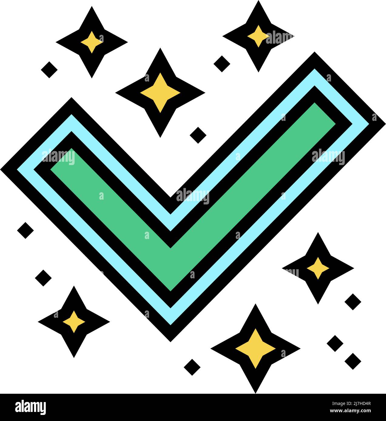 tick quality approving color icon vector illustration Stock Vector ...