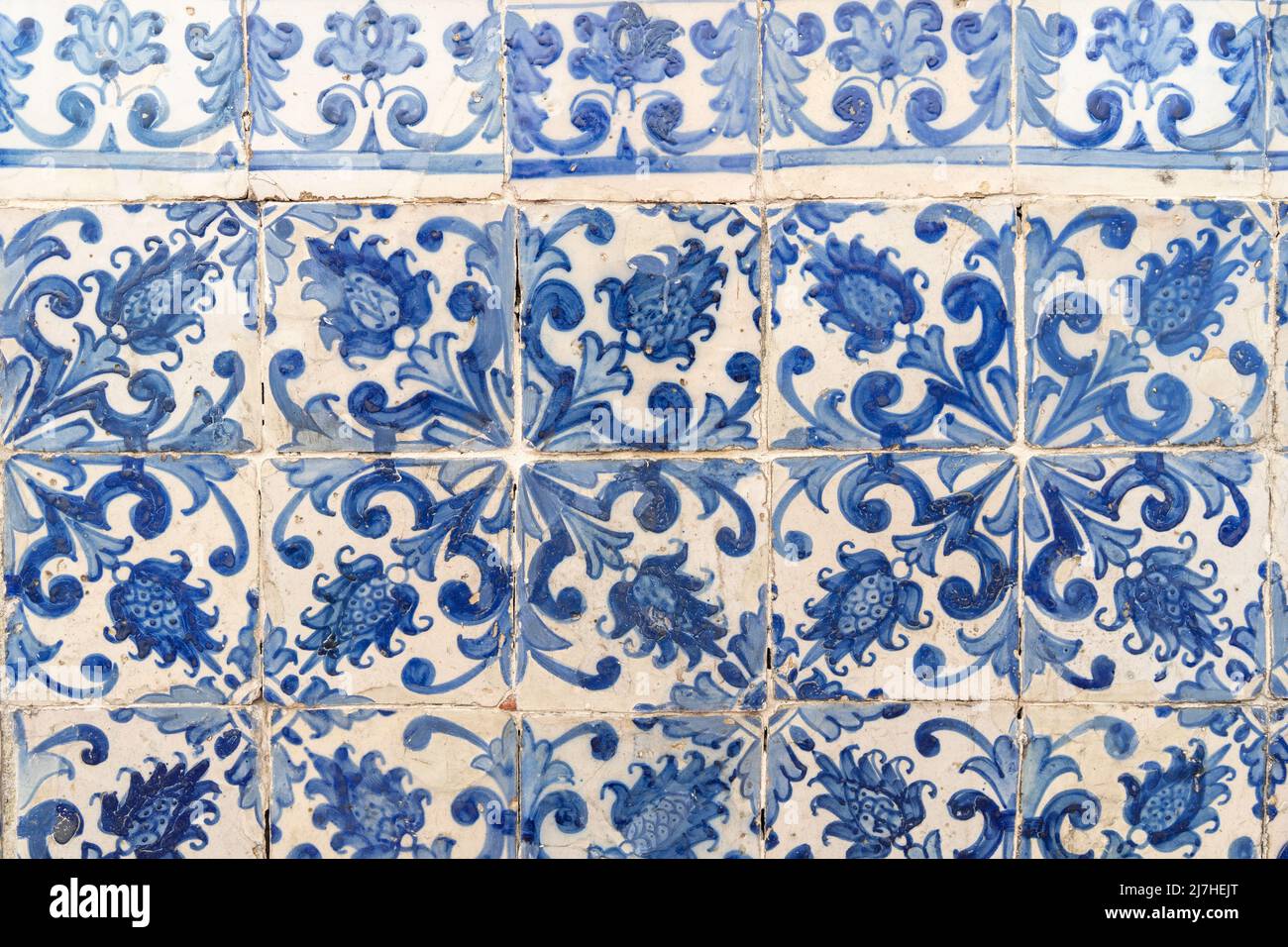 Patterns and textures on beautiful painted tiles in Portugal Stock ...