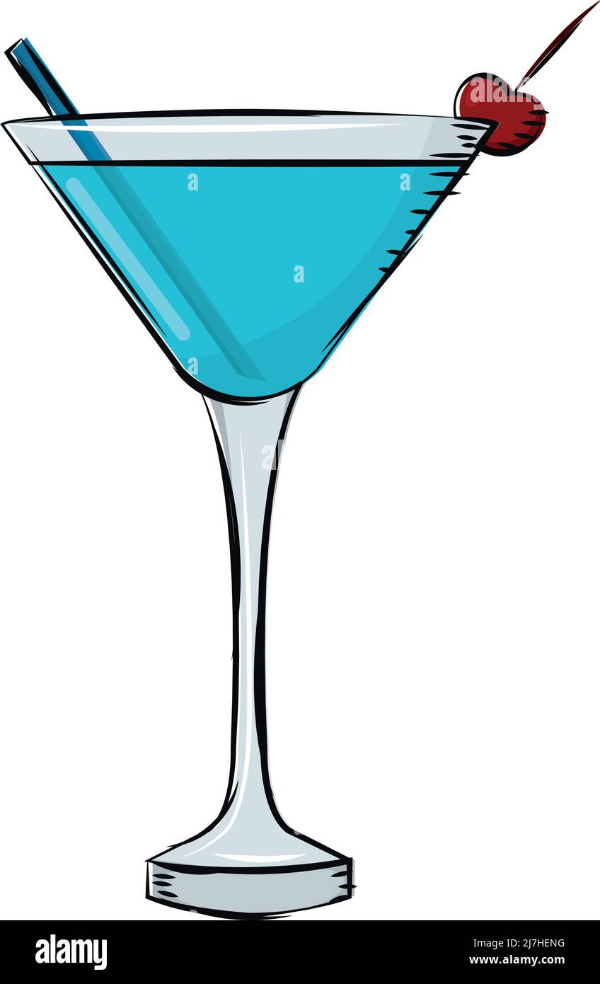 Isolated cherry cocktail vector illustration Stock Vector Image & Art ...