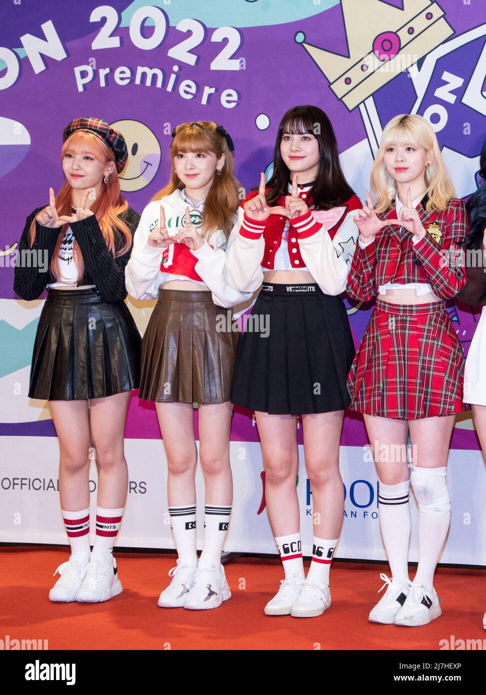 Seoul, South Korea. 8th May, 2022. Mayuka, Miihi, Nina, Riku, from Japanese K-Pop girl group ...