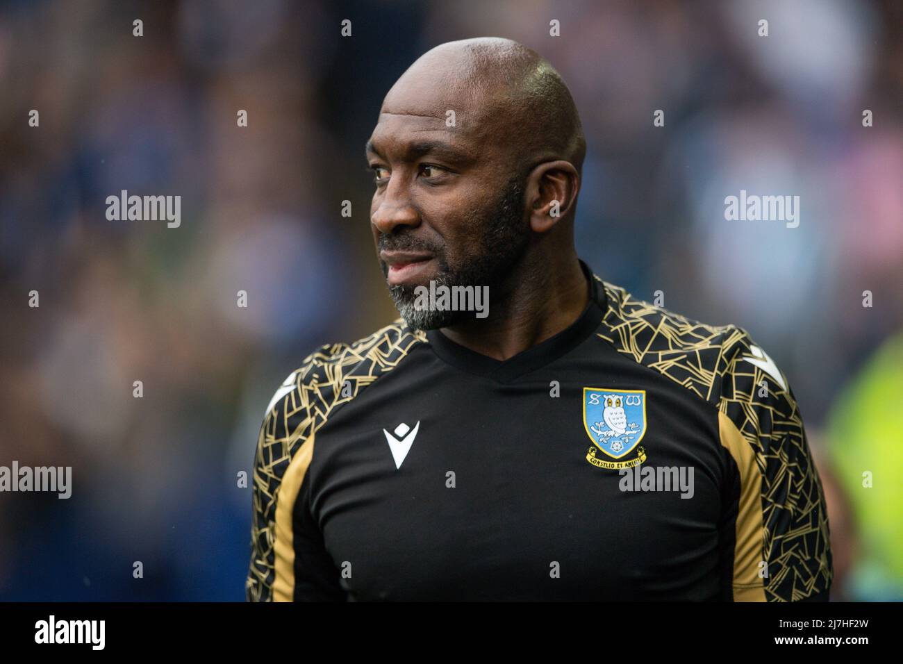Darren Moore manager of Sheffield Wednesday before kick off Stock Photo ...