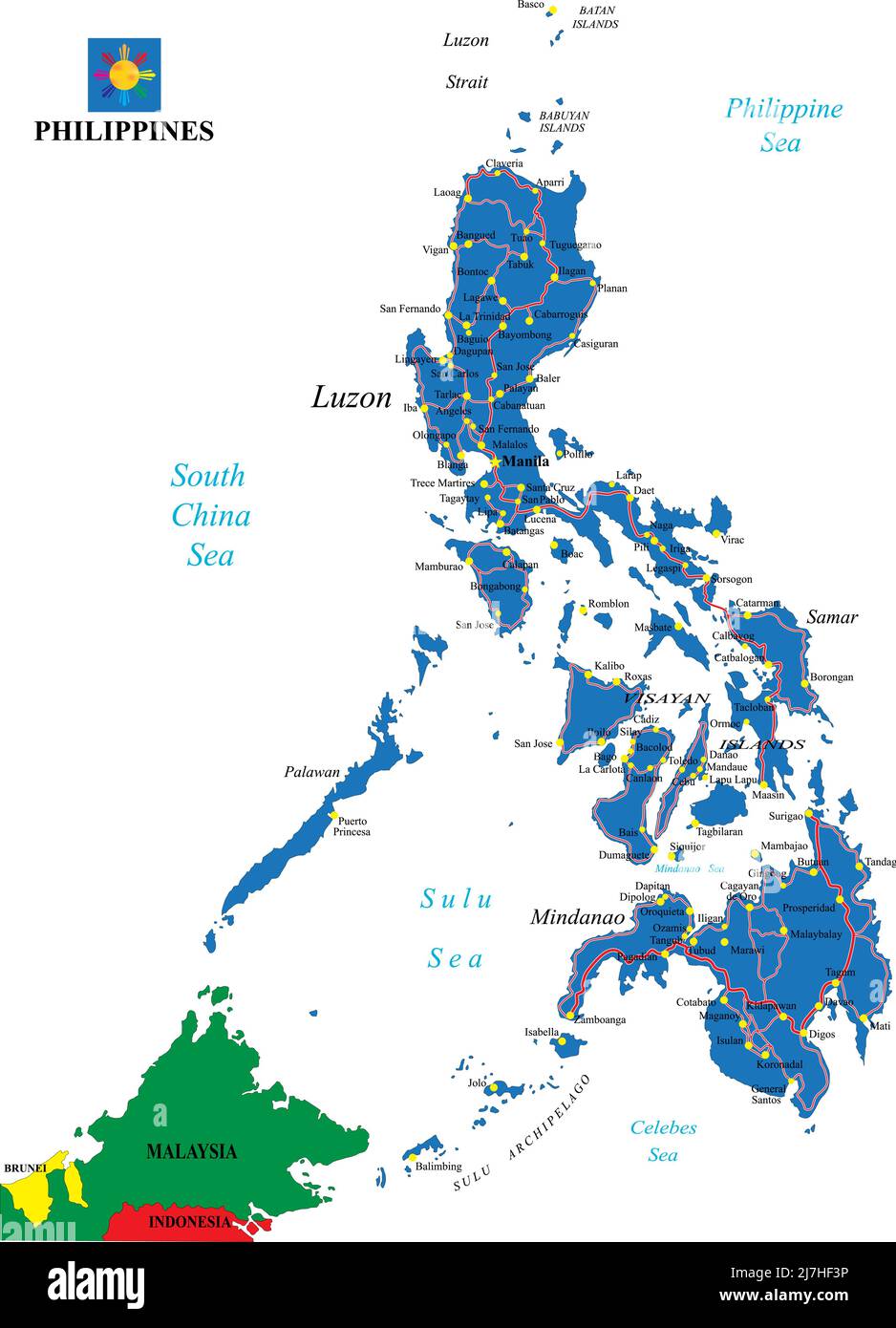Philippine Map Detailed