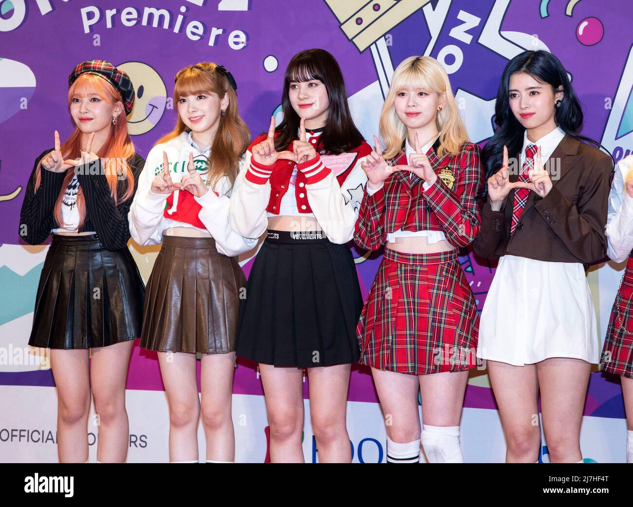 8 May 2022 - Seoul, South Korea : Mayuka, Miihi, Nina, Riku, Rima, from Japanese K-Pop girl ...