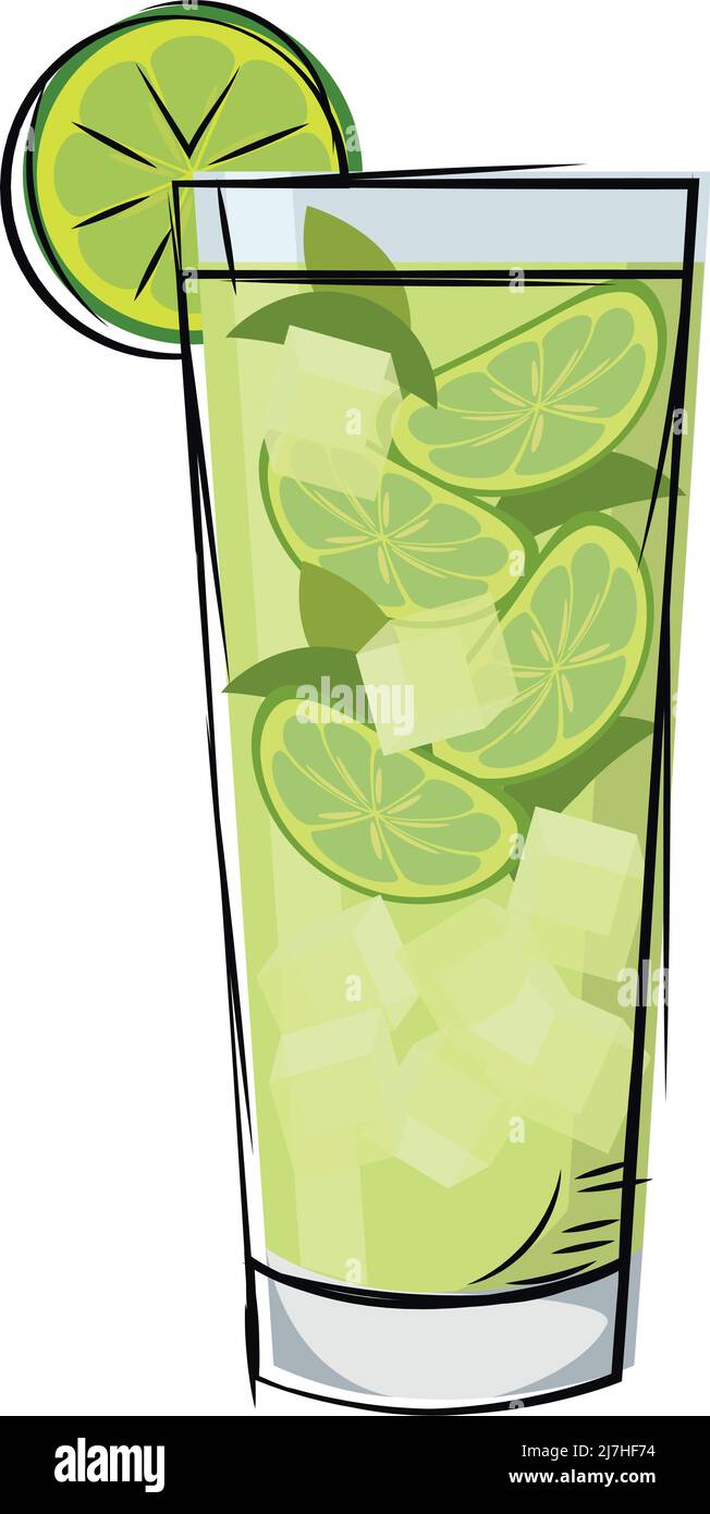 Isolated lemon cocktail vector illustration Stock Vector Image & Art ...