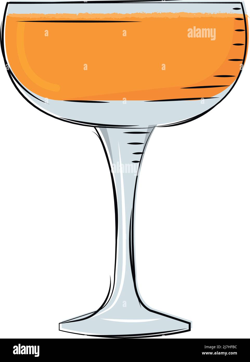 Isolated orange cocktail vector illustration Stock Vector Image & Art ...