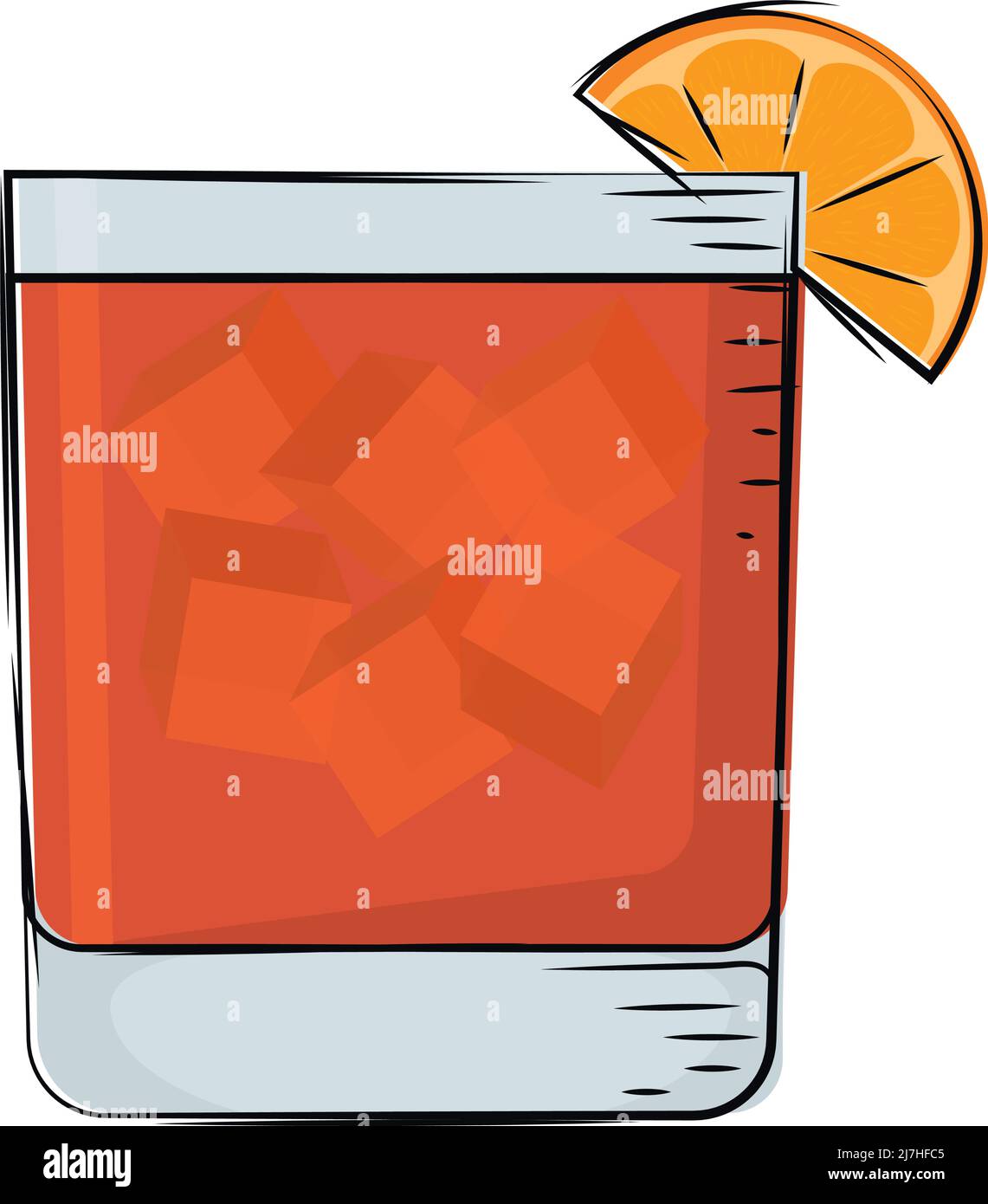 Isolated orange cocktail vector illustration Stock Vector Image & Art ...