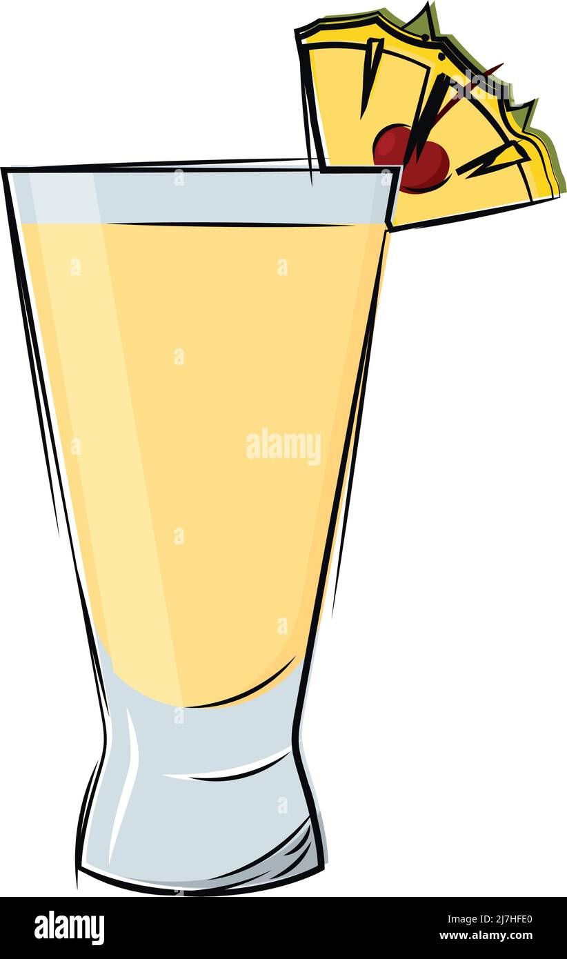 Isolated pineapple cocktail vector illustration Stock Vector Image ...