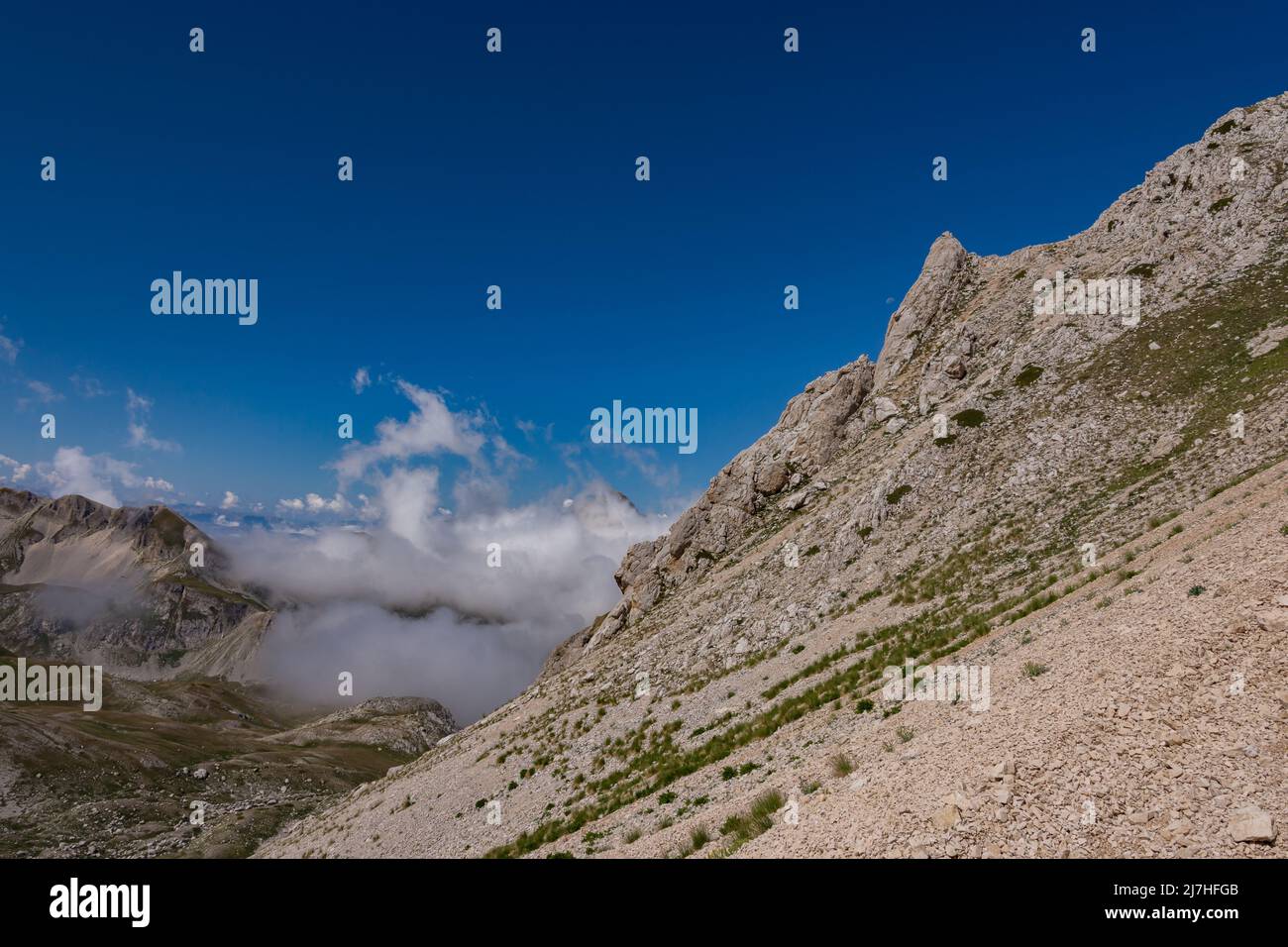 Gran Sasso of Italy. It is the highest mountain massif in the ...