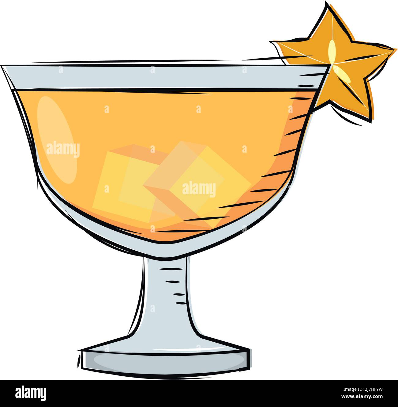 Isolated orange cocktail vector illustration Stock Vector Image & Art ...