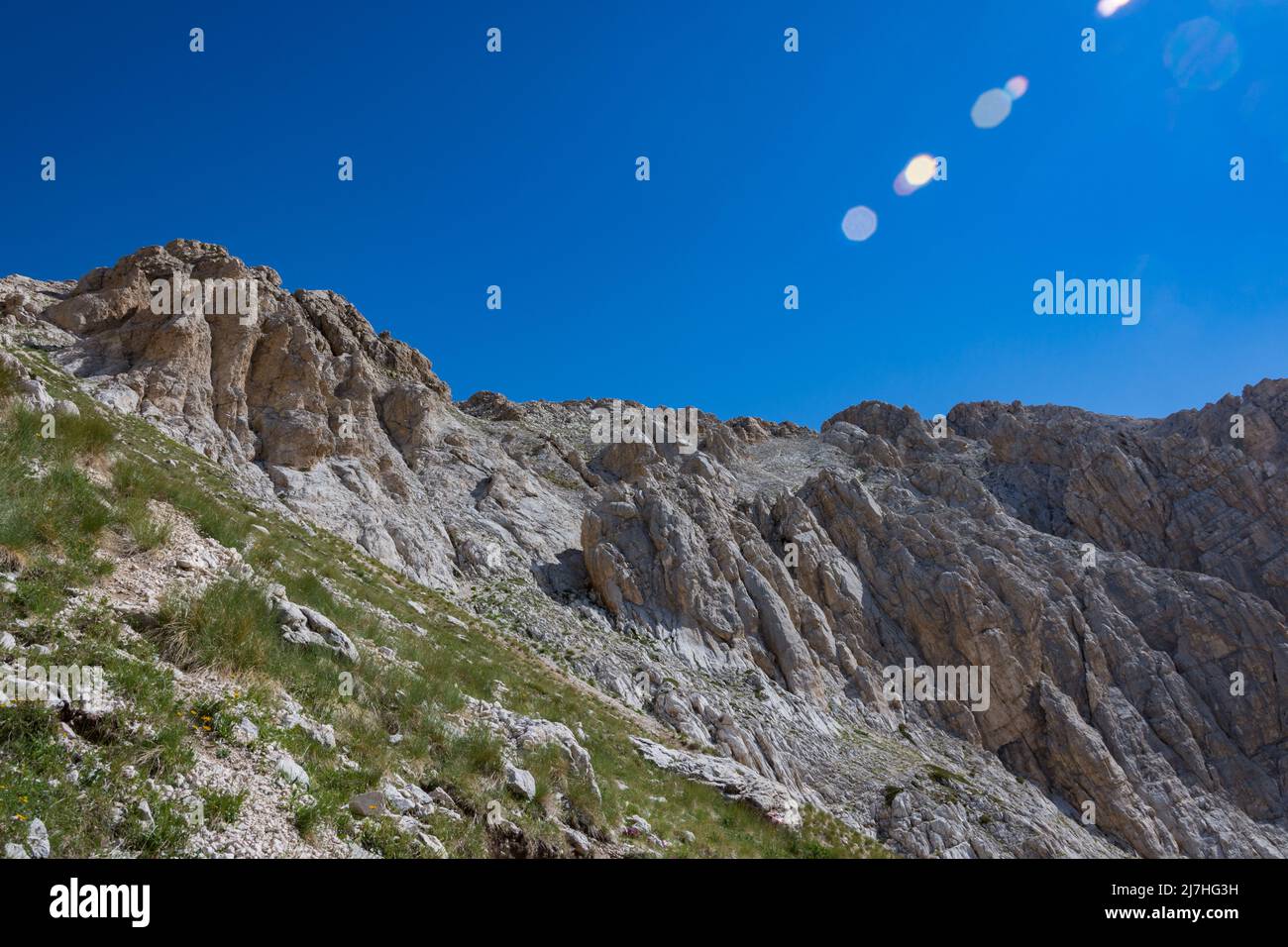 Gran Sasso of Italy. It is the highest mountain massif in the ...