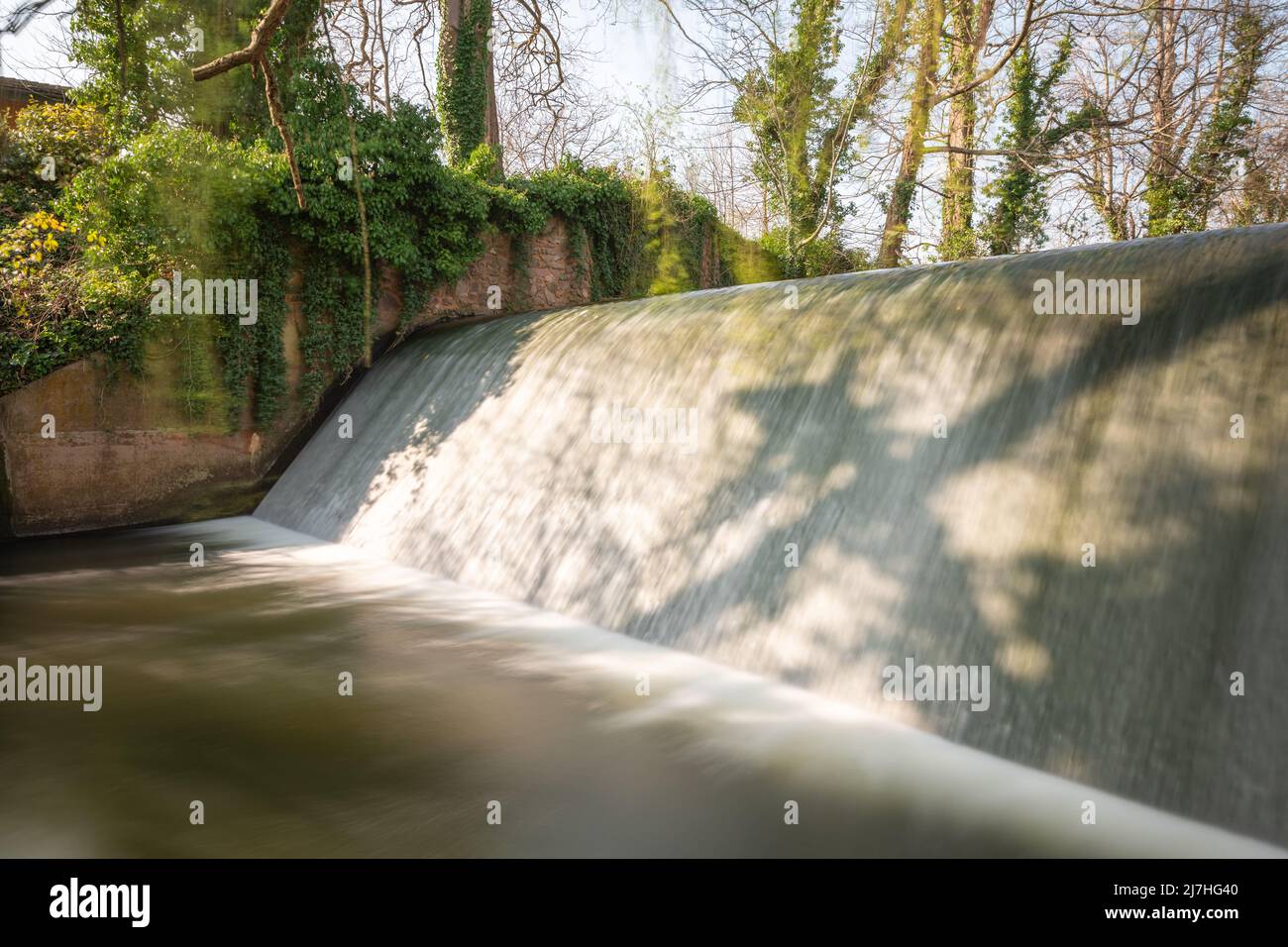 Long expsoure of the the big waterfall on the River Sid flowing into ...