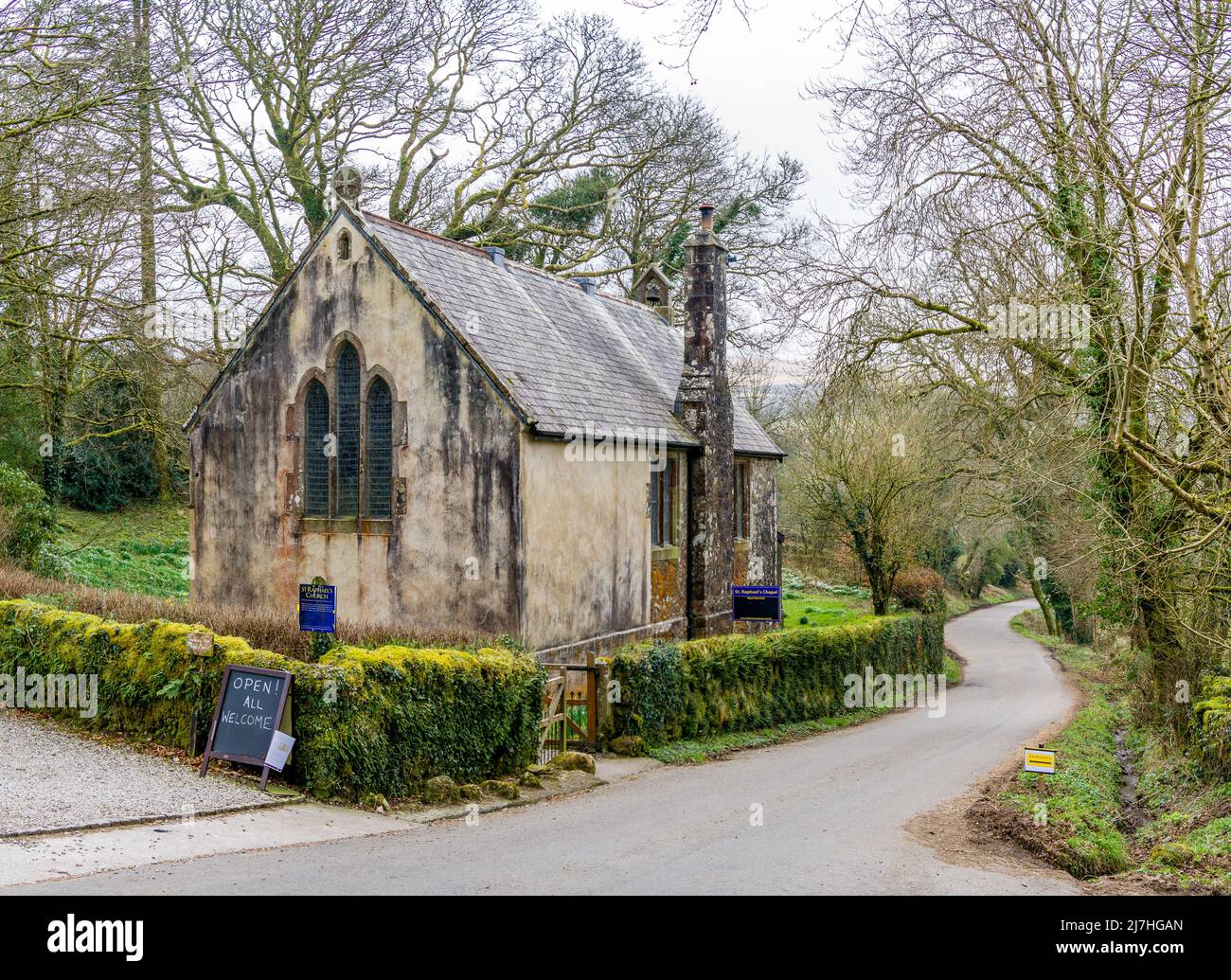 Ancient church in Hexworthy, Dartmoor, Devon Stock Photo - Alamy