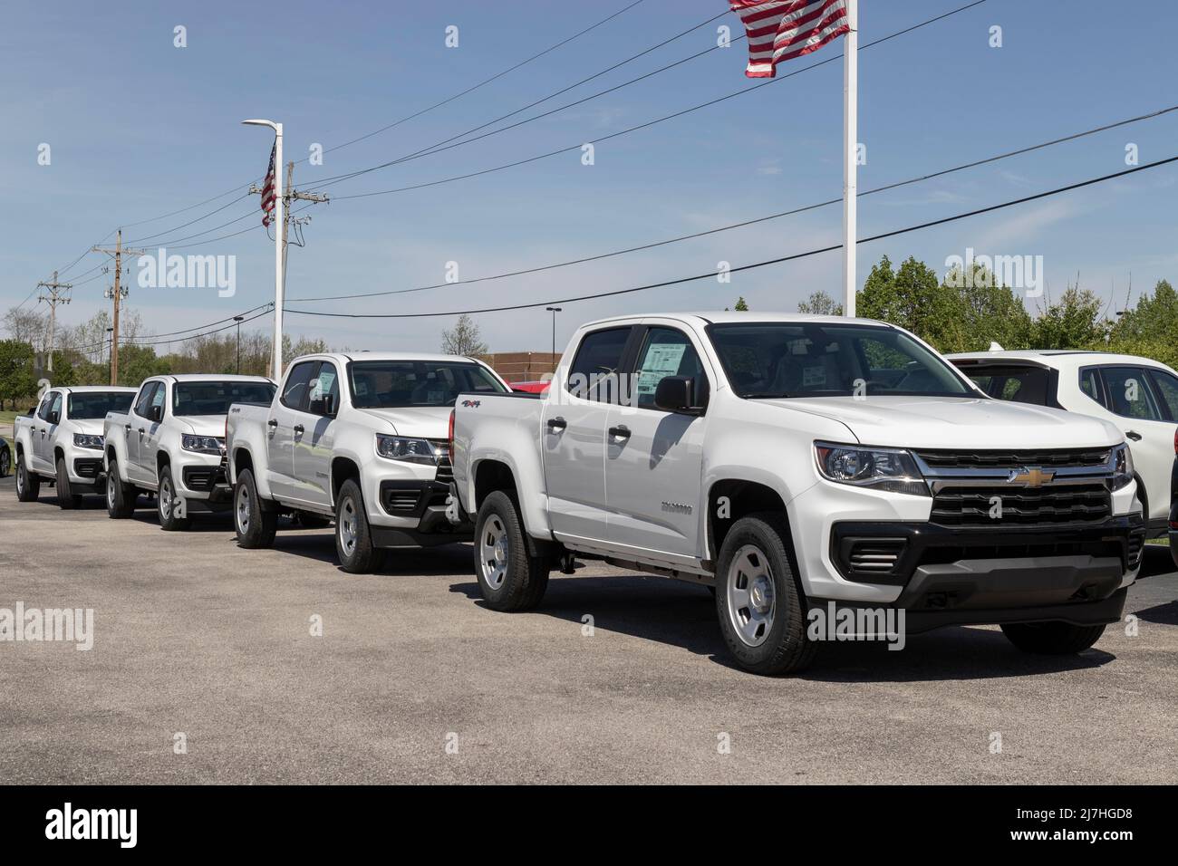 Noblesville - Circa May 2022: Chevrolet Colorado pickup display. Chevy ...