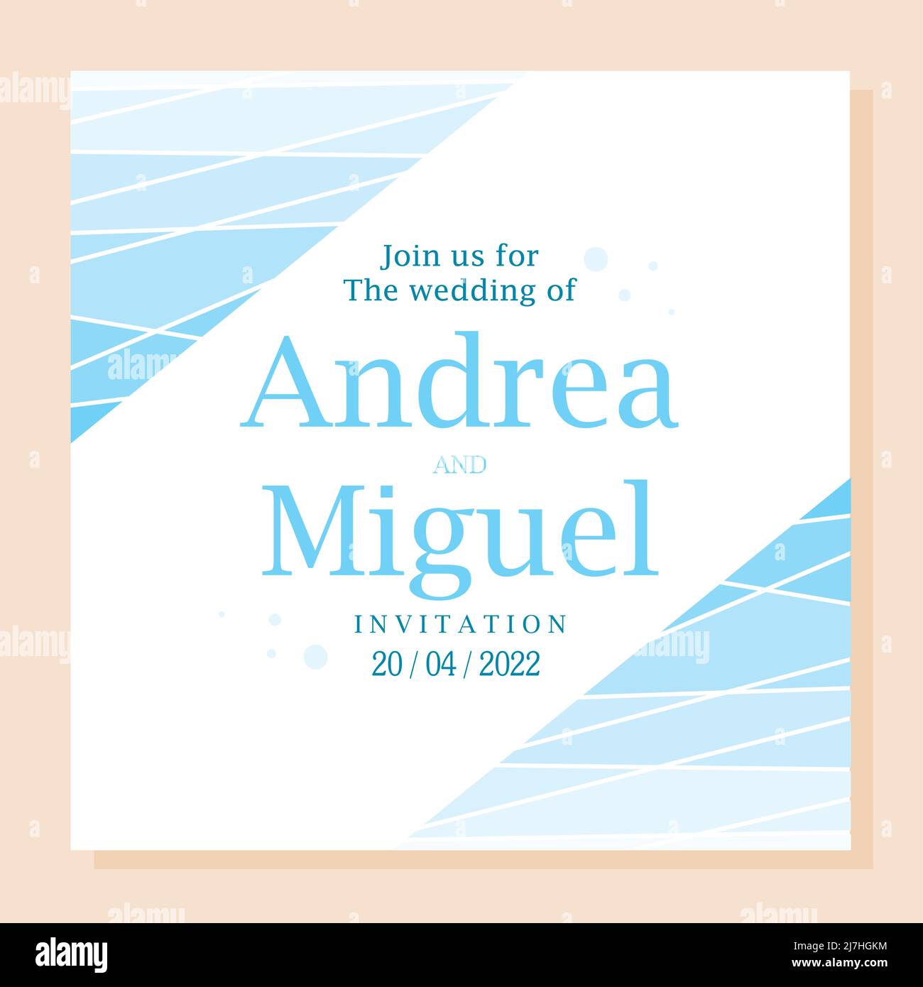 Isolated corner wedding invitation vector illustration Stock Vector ...