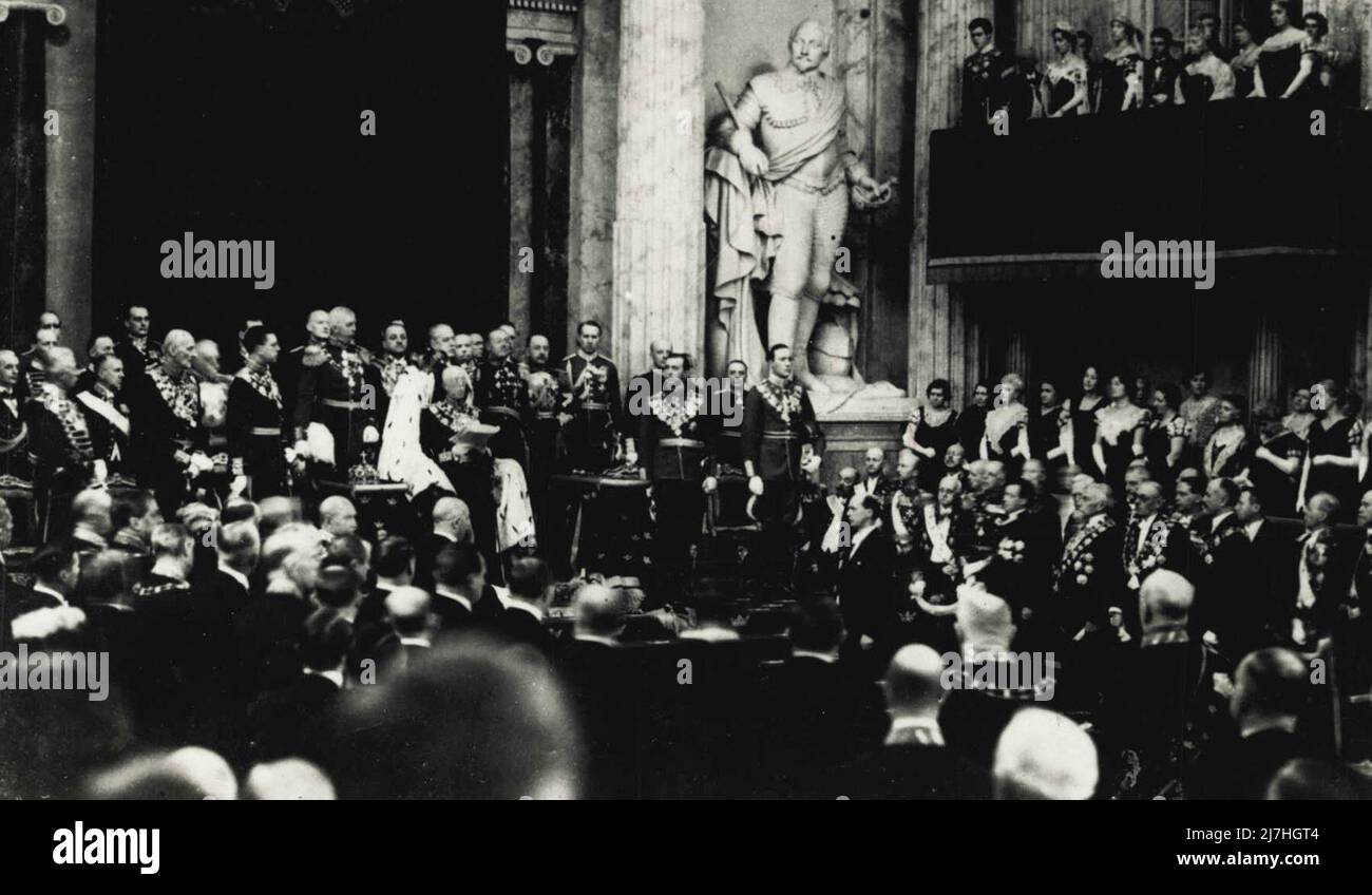 King Gustaf Opens Swedish Parliament -- The scene during the opening of ...