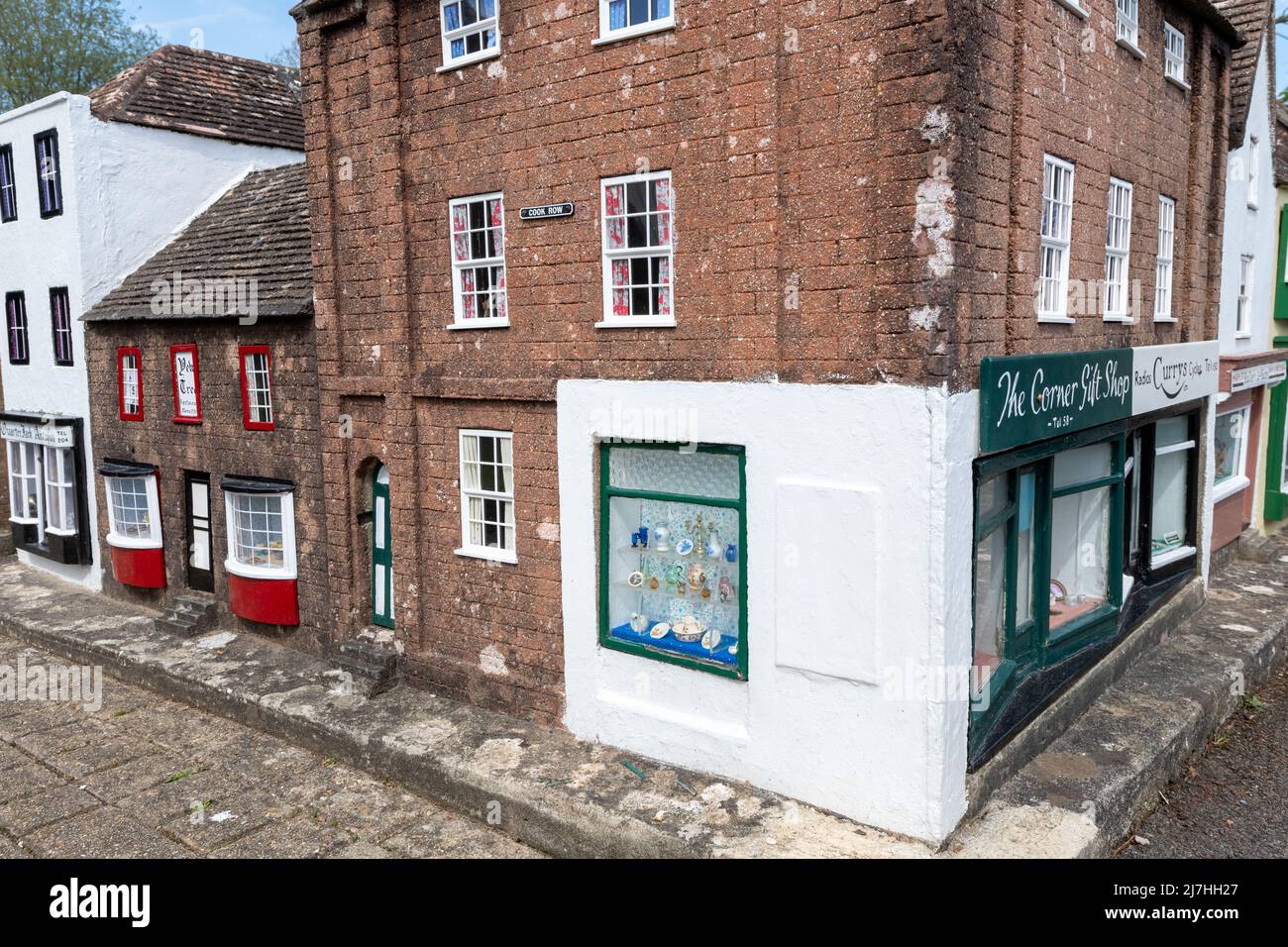 Wimborne.Dorset.United Kingdom.April 20tth 2022.View of a street in ...