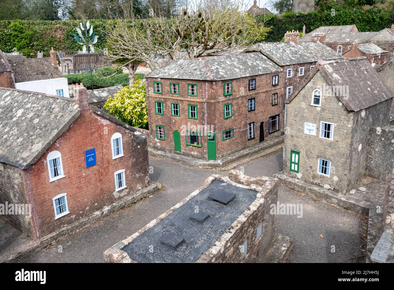 Wimborne.Dorset.United Kingdom.April 20tth 2022.View of a street in ...
