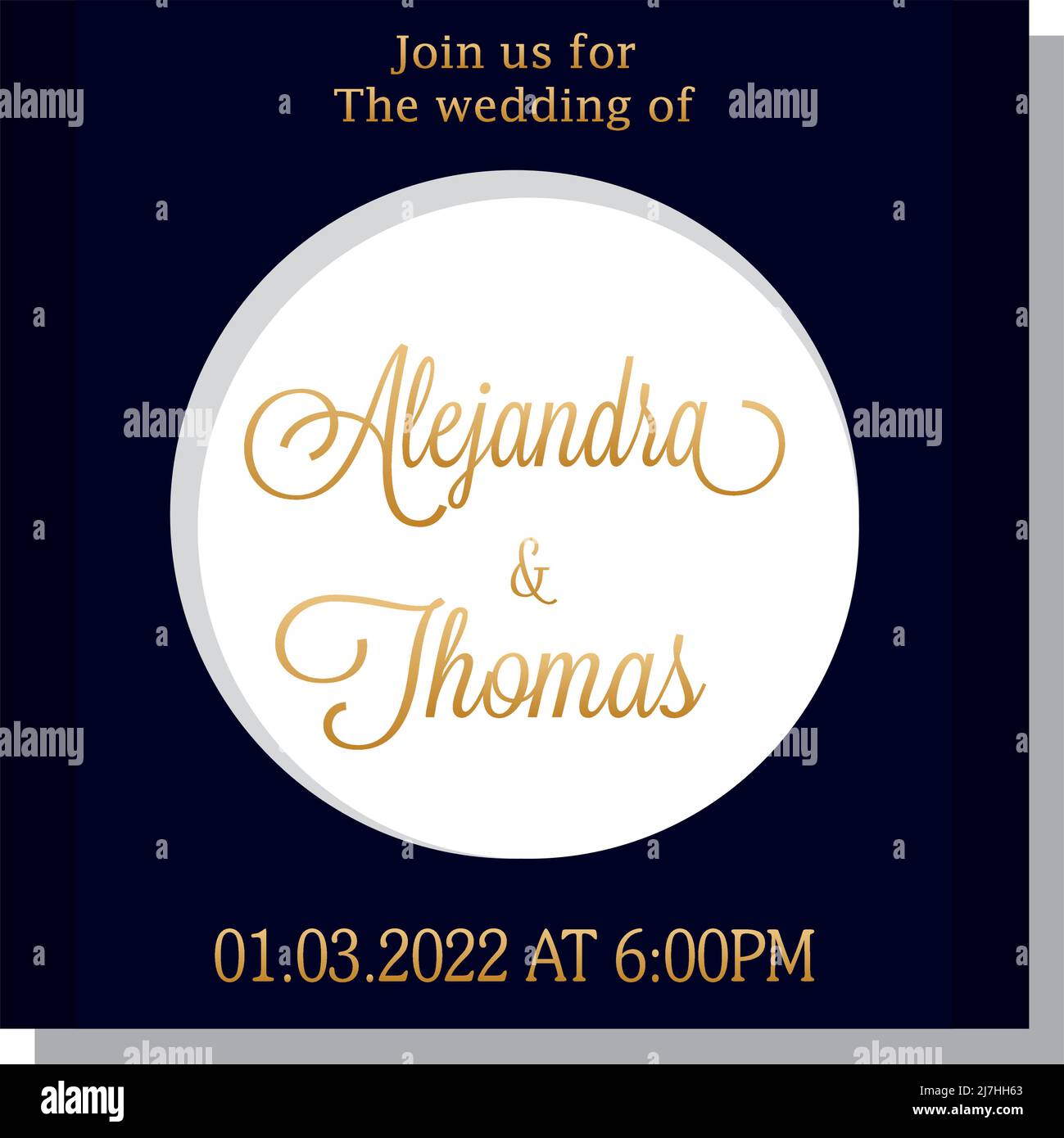 Isolated card circle wedding invitation vector illustration Stock ...