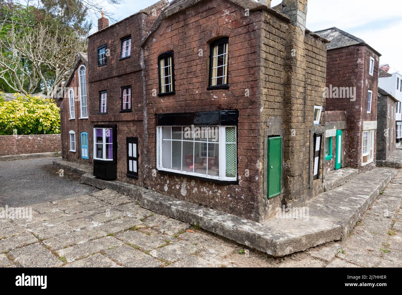 Wimborne.Dorset.United Kingdom.April 20tth 2022.View of a street in ...