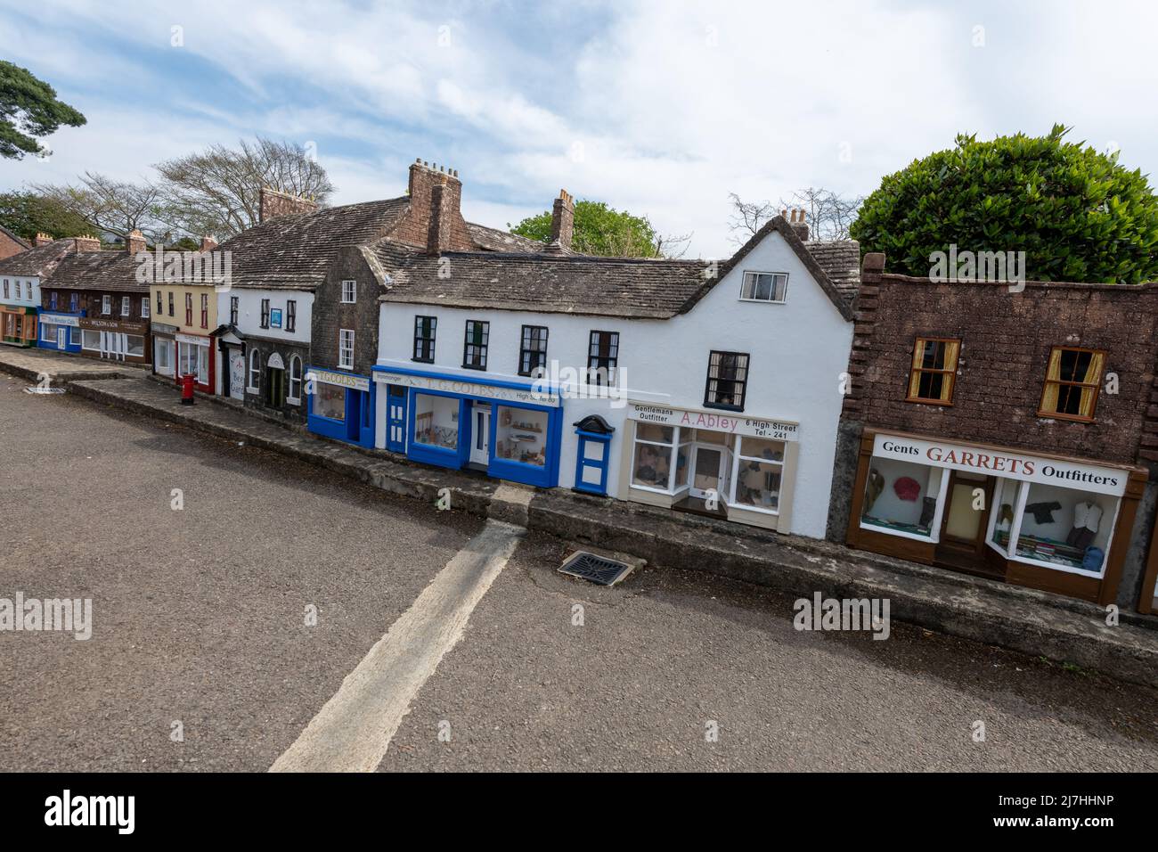 Wimborne.Dorset.United Kingdom.April 20tth 2022.View of a street in ...