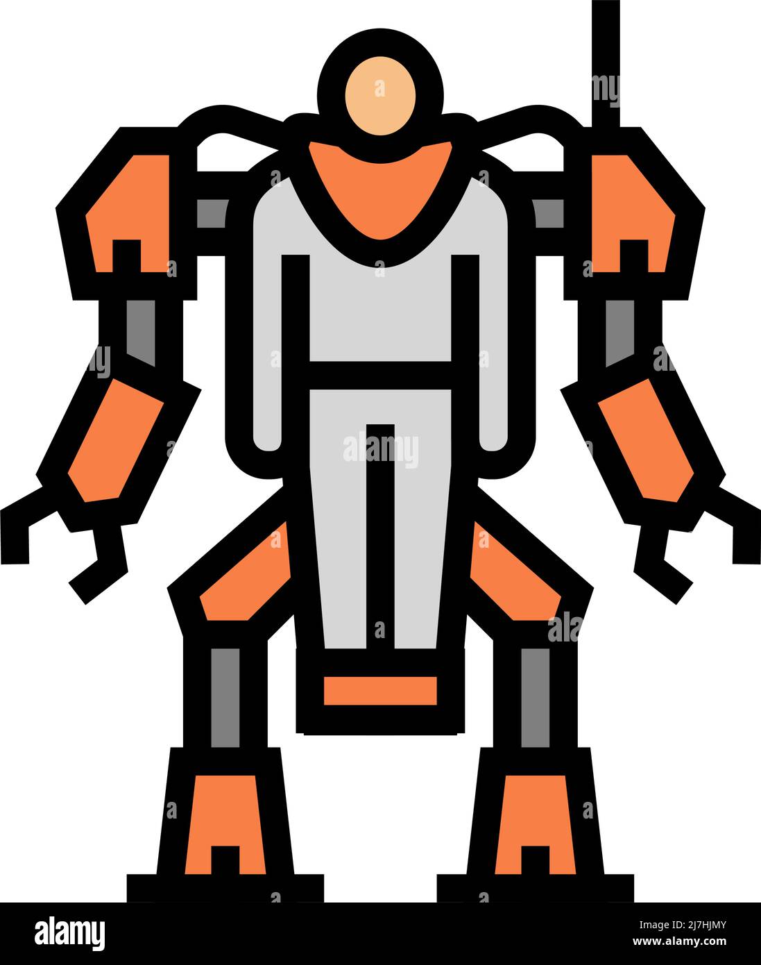 augmenting robot color icon vector illustration Stock Vector Image ...