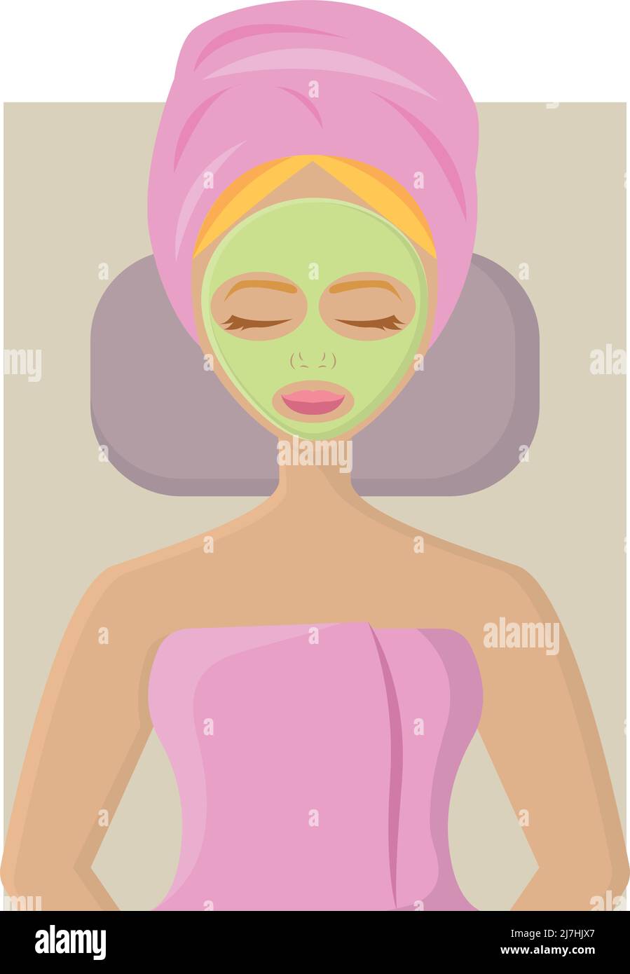 Isolated woman mask spa vector illustration Stock Vector Image & Art ...