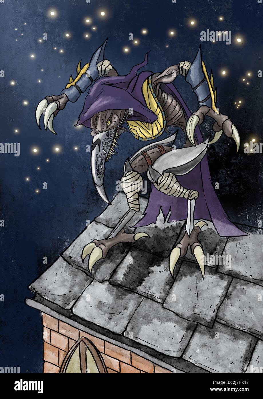 an evil bird thief monster Stock Photo - Alamy