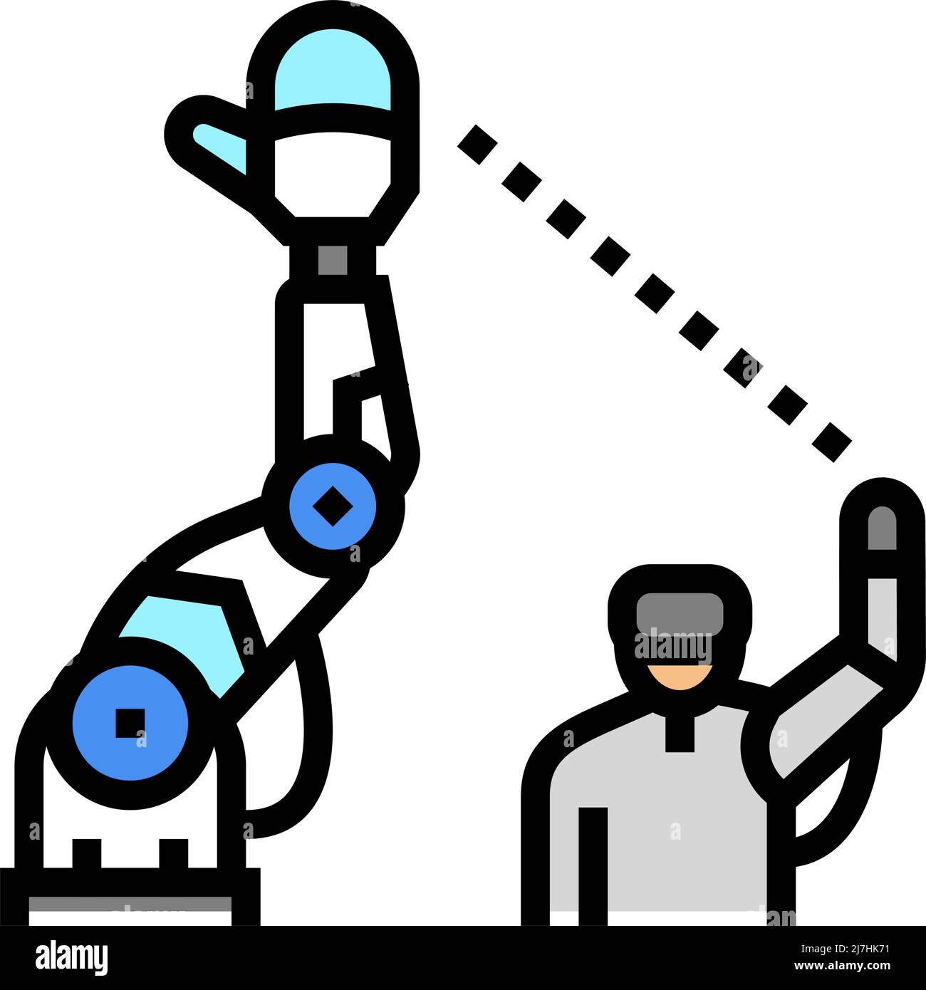 teleoperated robot color icon vector illustration Stock Vector Image ...