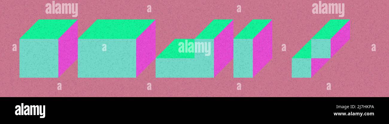 Implementation of Edward Zajec’s “Il Cubo” generative art background art illustration Stock ...