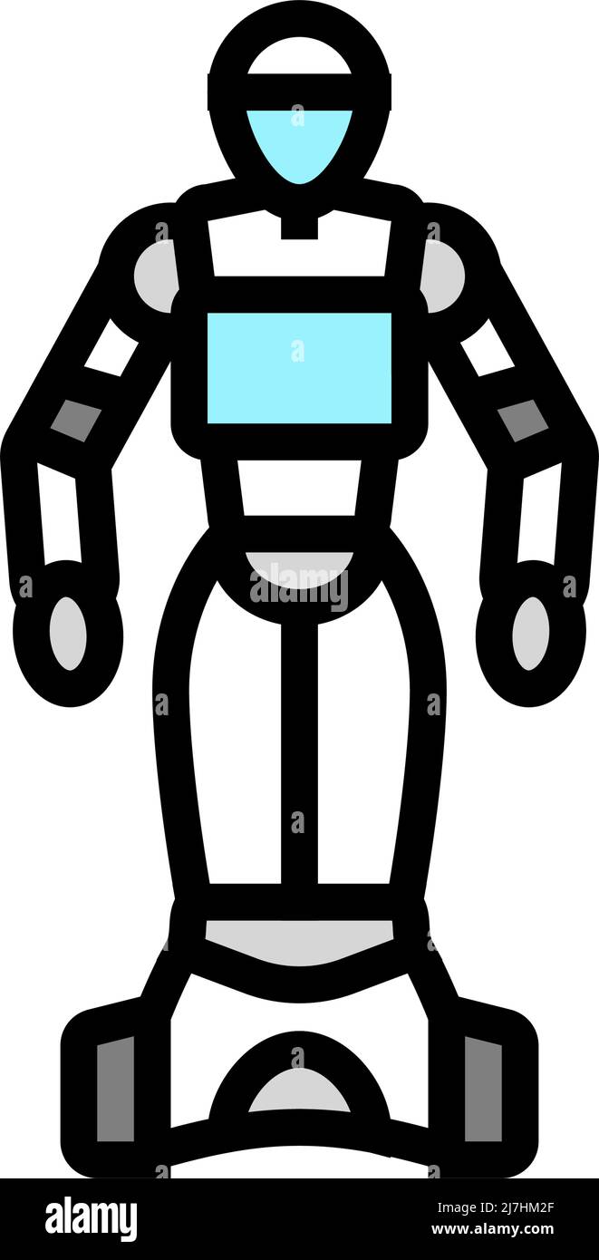 artificial robot color icon vector illustration Stock Vector Image ...