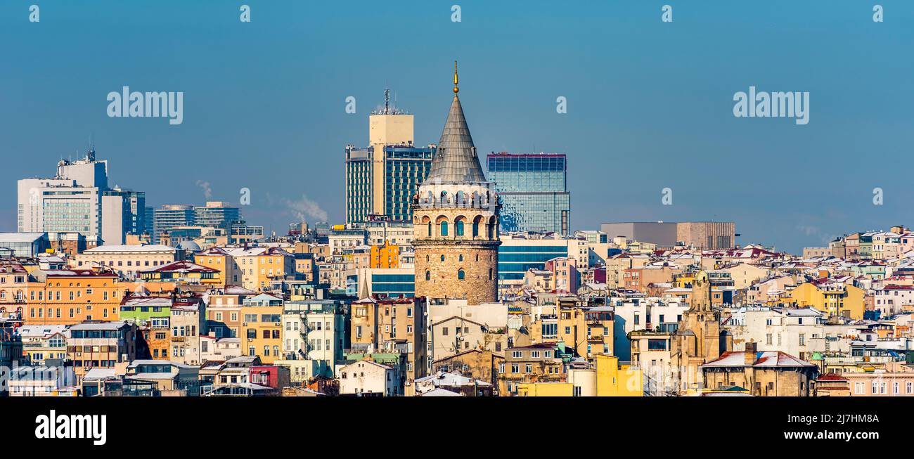 Galata tower in istanbul drone hi-res stock photography and images - Alamy