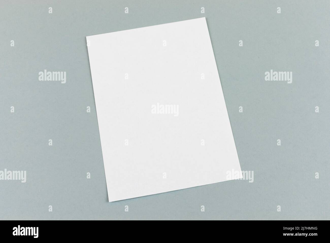Mockup of white blank empty page for invitation, documents, card ...